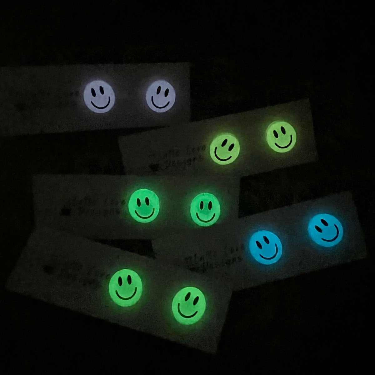 GLOW Smiley Studs – Latte Love Designs
